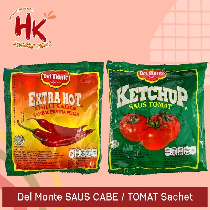 Jual Del Monte Saus Cabe & Tomat Sachet isi 24 pcs (EXTRA hot ketchup ...