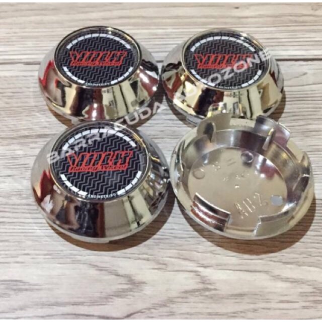 Jual Tutup dop velg racing as roda ban mobil volk chrome kaki 6.25cm ...