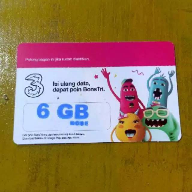 Jual Vocer tri Aon 6gb full(total kuoata 12gb) | Shopee Indonesia