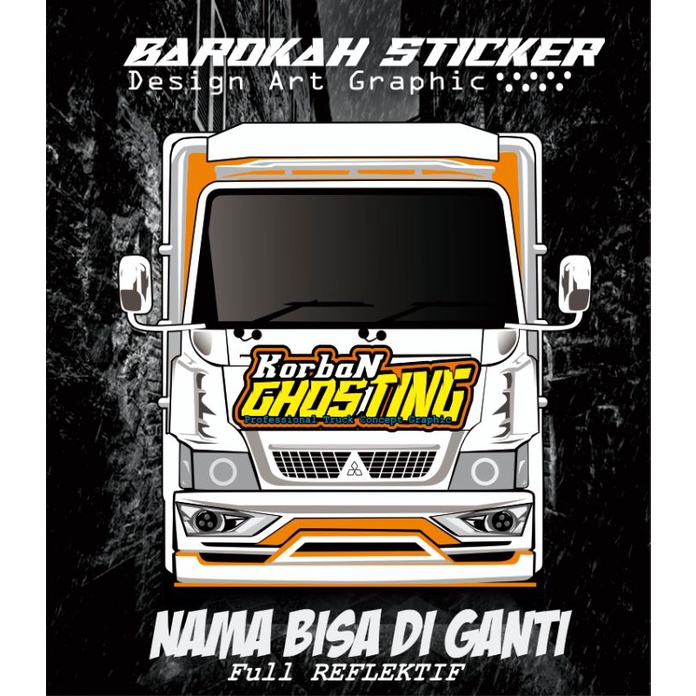 Jual sticker truck canter giga dan mobil lain , nama bisa d ganti ,full ...