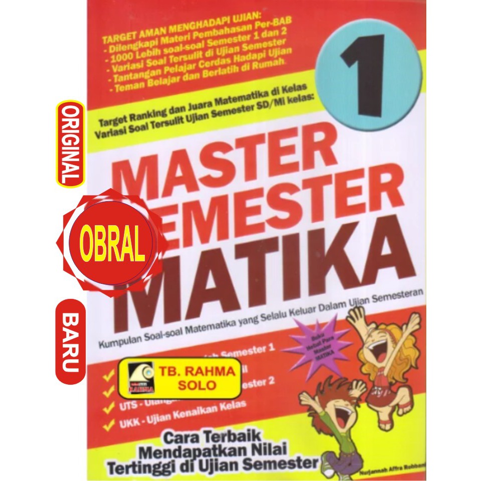 Jual Master Semester Matika Matematika SD MI Kelas 1 Nurjannah Affra Robbani Pustaka Nusantara ...