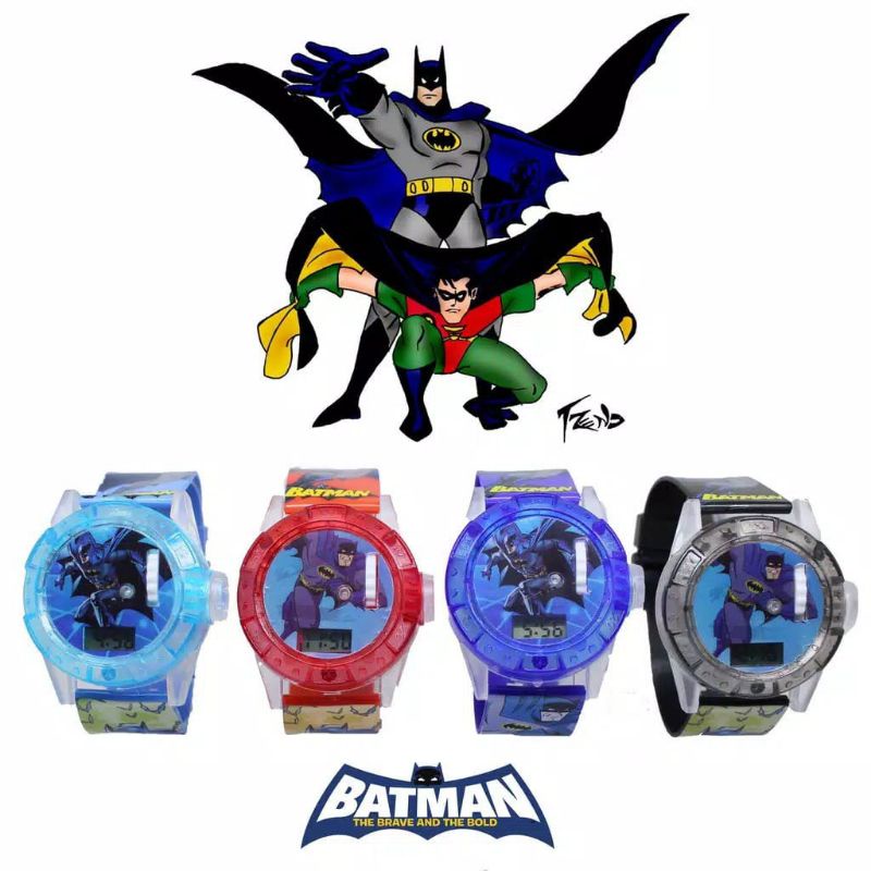 Jual (Grosir)Jam Tangan Anak" Laser Batman melody Strap Rubber(Terima ...