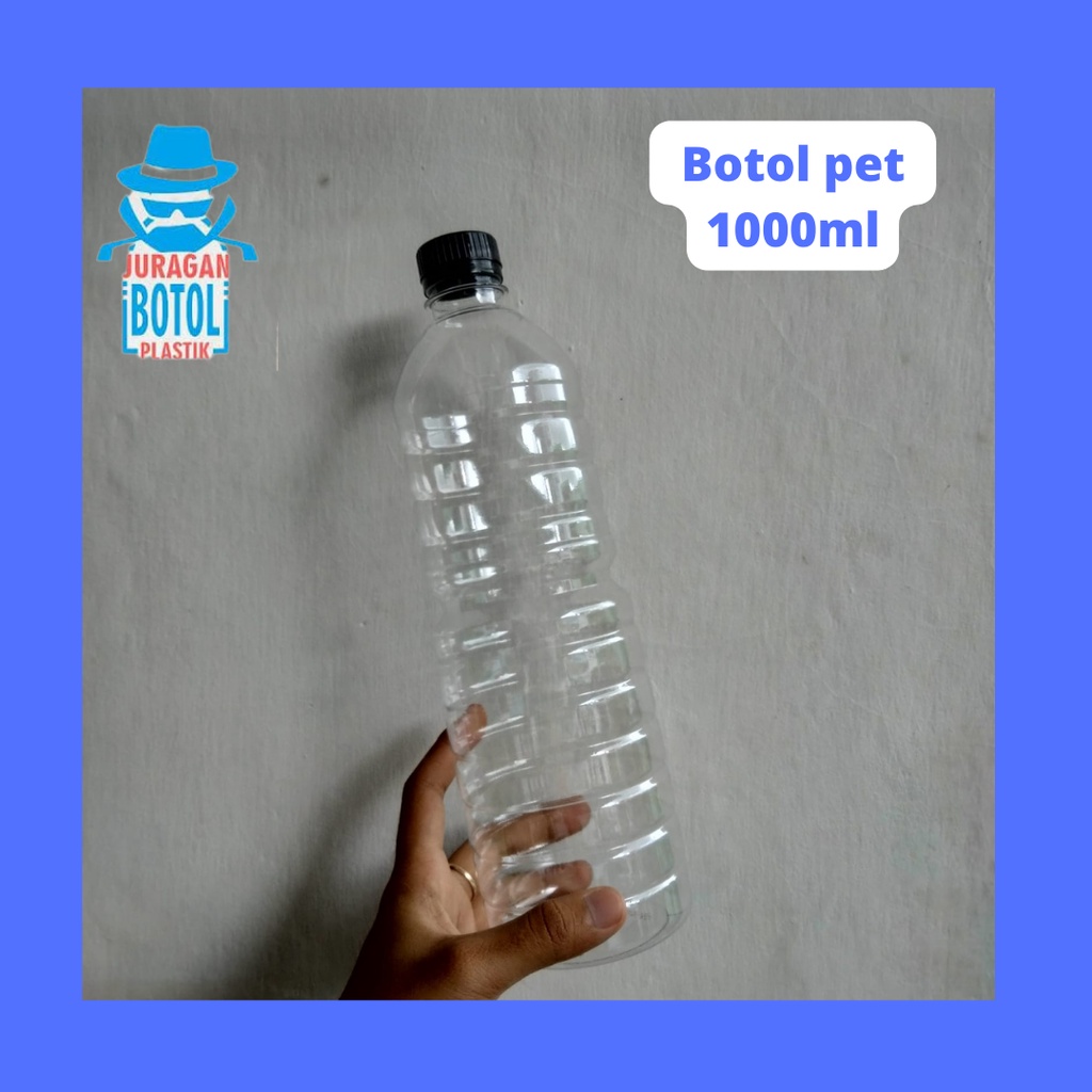Jual 1kg Muat 12pcs Botol Pet 1000ml, Botol Aqua, Botol 1Liter, botol minyak 1liter, botol ...