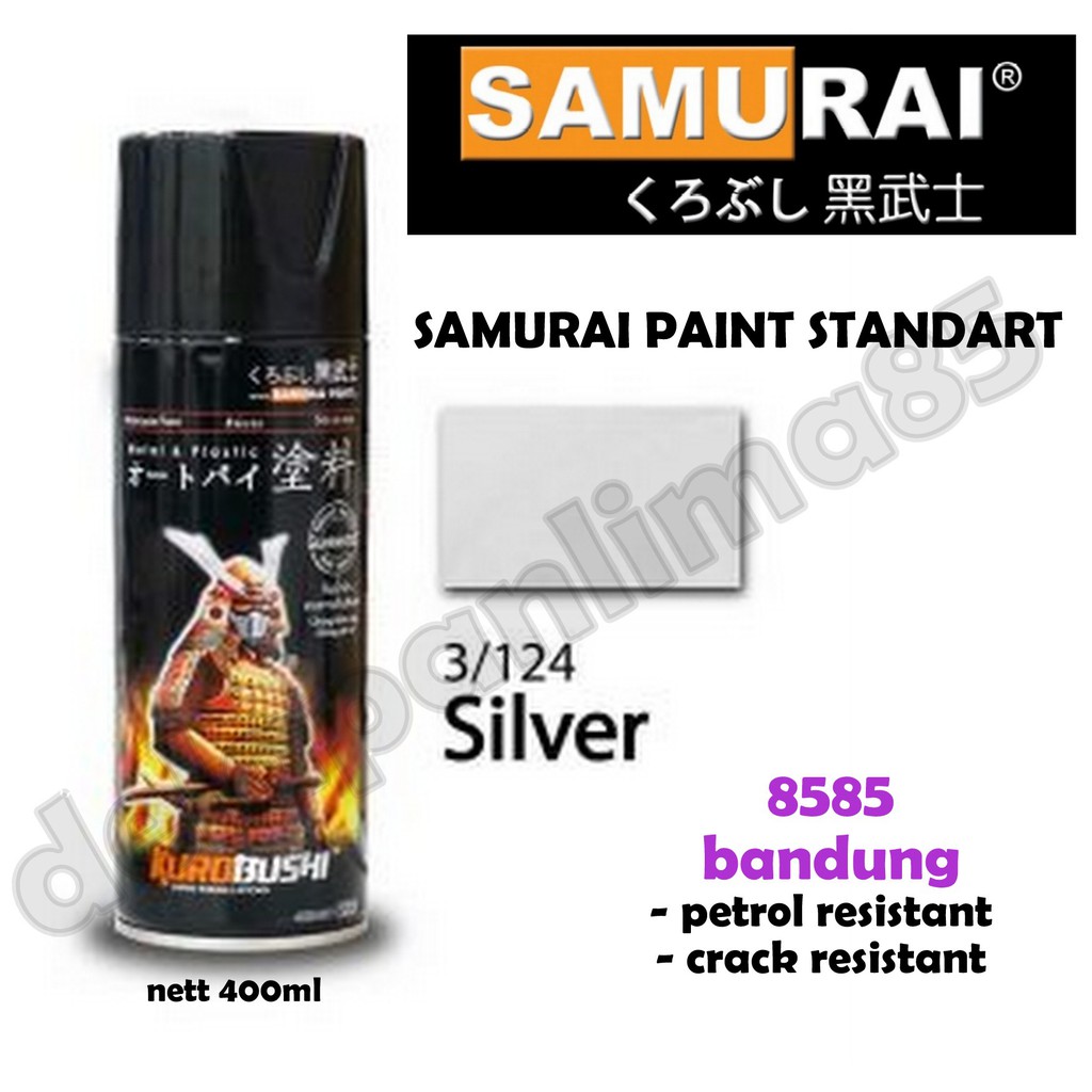 Jual Samurai Paint 124 Silver Cat Semprot/Pylox/pilox/Pilok/Helm/Motor/Gundam | Shopee Indonesia