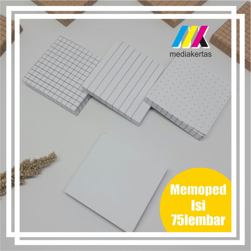 Jual Notepad Putih Murah Memopad Kota Titik garis Polos Catatan ...