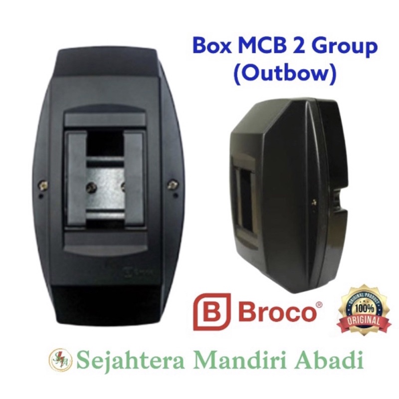 Jual Box MCB 2 Group Broco 17102 Hitam Outbow OB Black Surface | Shopee Indonesia