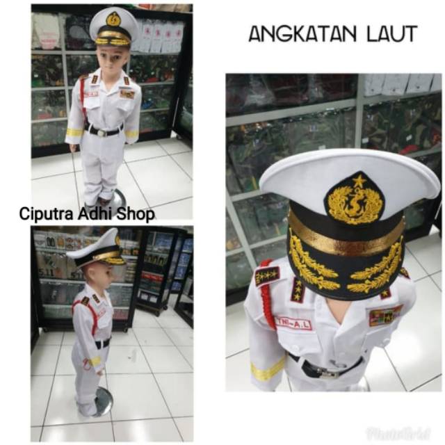 Jual Baju Seragam TNI AL Anak / Angkatan Laut / Baju Profesi Anak / Baju Karnaval Hari Kartini ...