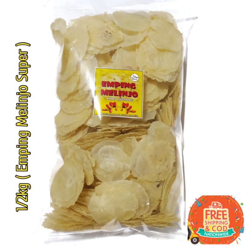 Jual Emping melinjo mentah original asli limpung 1/2kg / emping melinjo ...