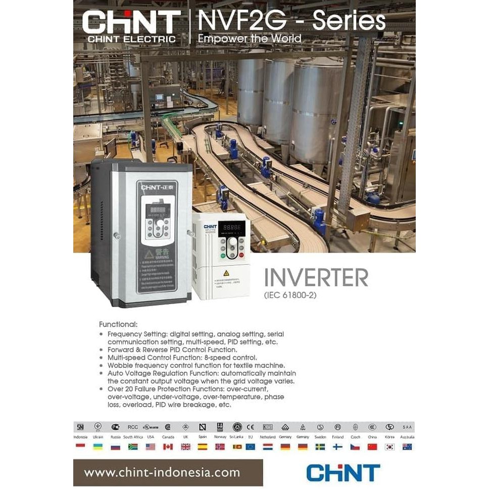 Jual Promo Chint Frequency Drive Inverter VFD NVF2-2.2/TS4 Constant 2.2KW | Komponen Listrik ...