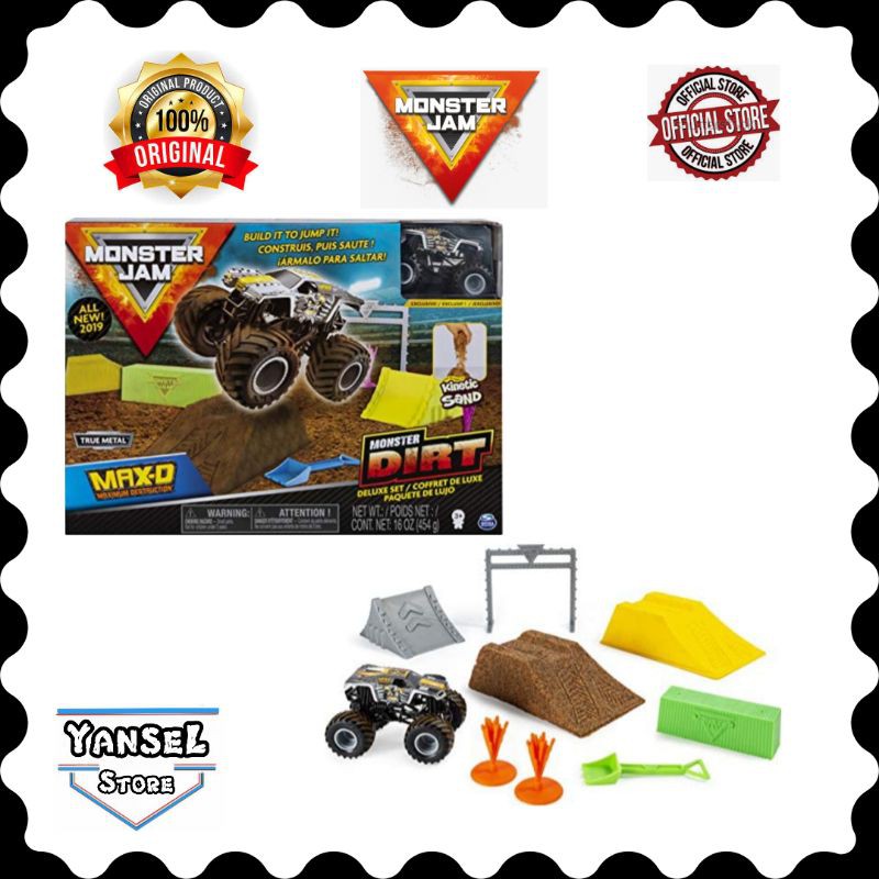 Jual Monster Jam Monster Dirt Max-D Deluxe Set Kinetic sand 16oz ...