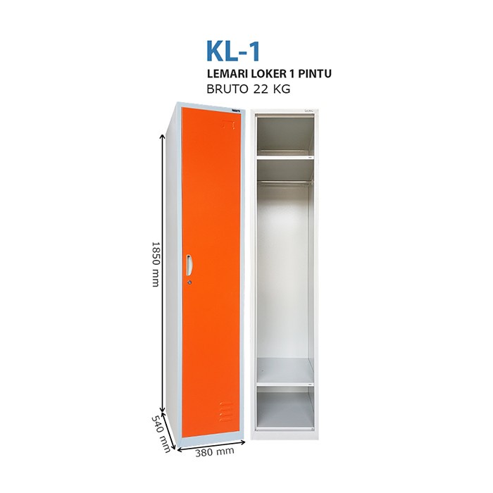 Jual Loker besi KL 1 lemari besi, filling cabinet locker 1 pintu Kozure ...