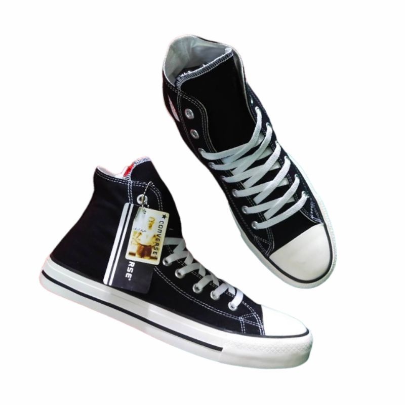 Jual SEPATU UKURAN JUMBO BIG SIZE CONVERSEEE CLASSICS HIGH BLACK WHITE ...