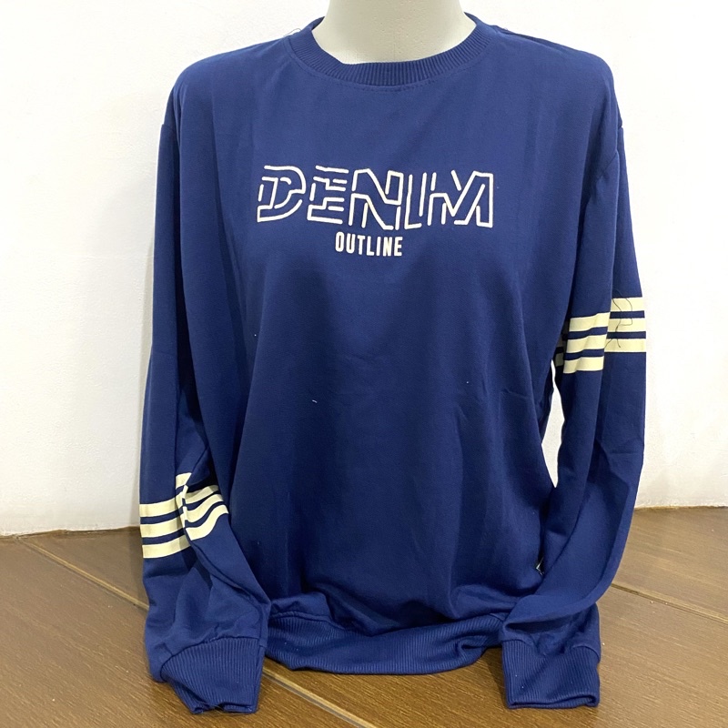 Jual Oblong Jemper Switer Cruneck Gambar Lengan Panjang All Size Katun ...