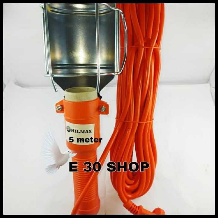 Jual Lampu Kerja/ Hand Lamp/ Lampu Proyek +Kabel 5 Meter Philmax ...