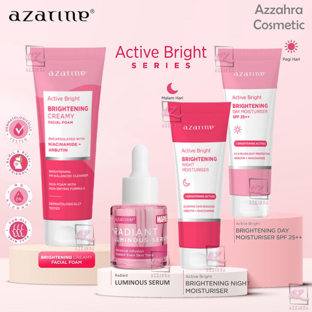 Jual Azarine Active Bright Series Day Moisturizer NIght Moisturizer ...