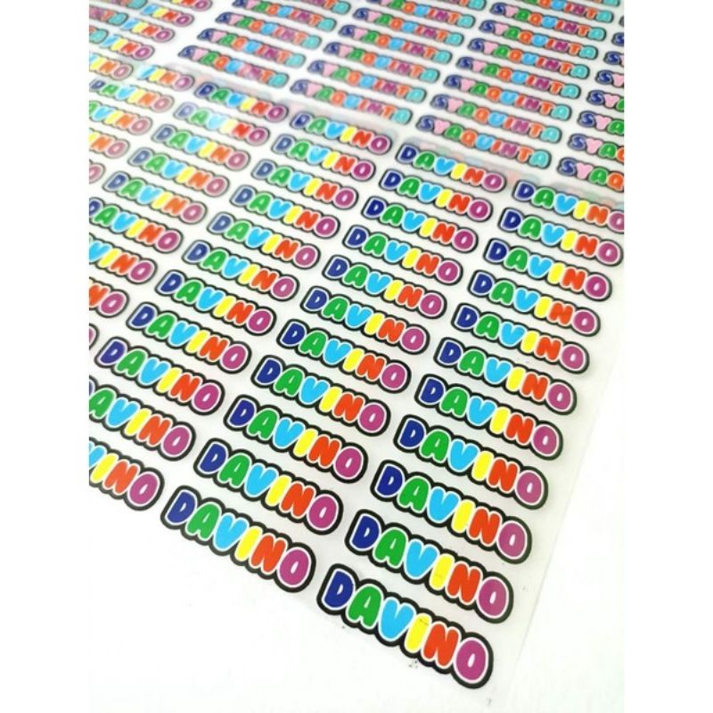 Jual Stiker Label // Stiker Kain Setrika // Stiker Custom Nama ...