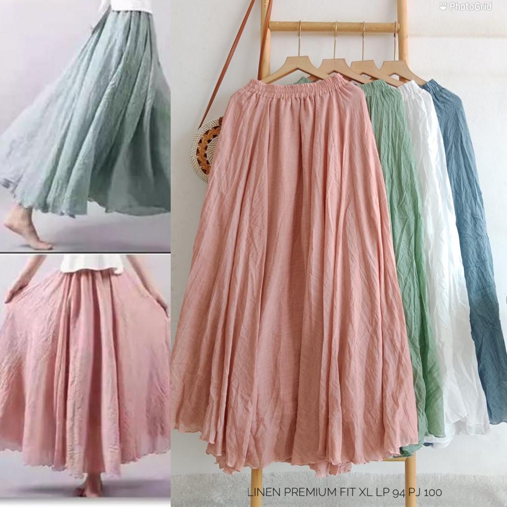 Jual Rok linen Premium | Shopee Indonesia