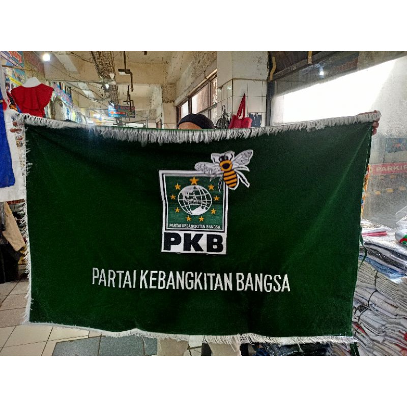 Jual Bendera pataka partai PKB baru logo lebah 2 muka | Shopee Indonesia