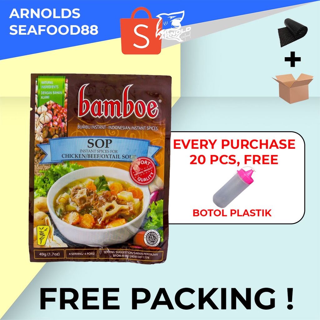 Jual Bamboe Bumbu Sop Ayam Sapi Iga 49g / Chicken Beef Oxtail Soup ...