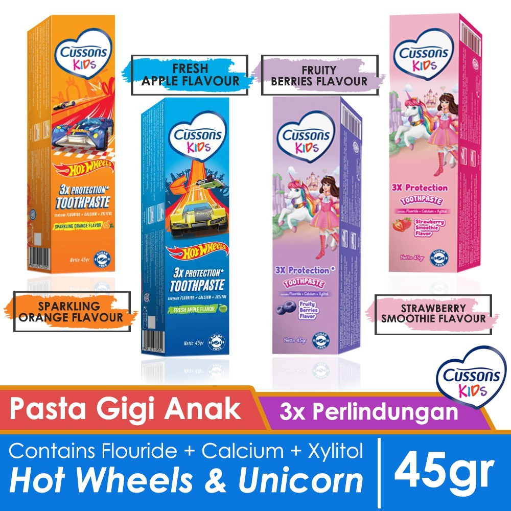 Jual 45 gr - Pasta Gigi Anak CUSSONS KIDS EXP 09/24 TOOTHPASTE 3X 45gr ...