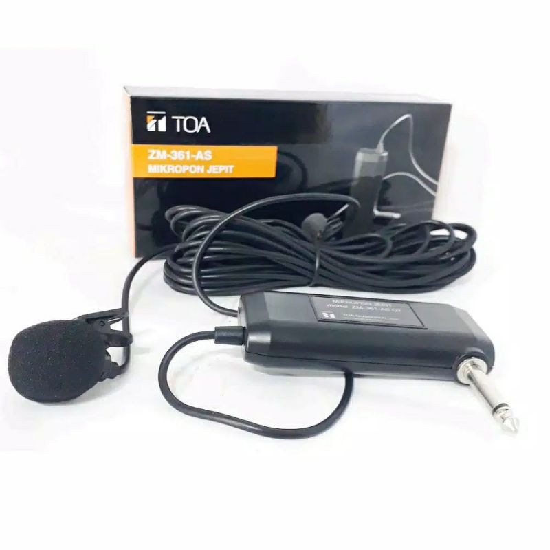 Jual Mic Toa ZM 361 Microphone Jepit / Mix Clip on Mikrofone Kancing ...