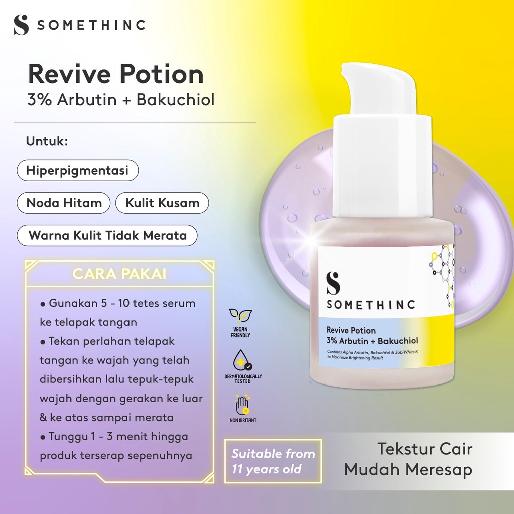 Jual Somethinc Revive Potion 3% Arbutin + Bakuchiol 20ml | Shopee Indonesia
