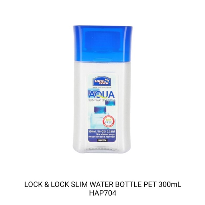 Jual Botol Minum Lock & Lock Slim Water Bottle pet 300 ML HAP-704 100% ...