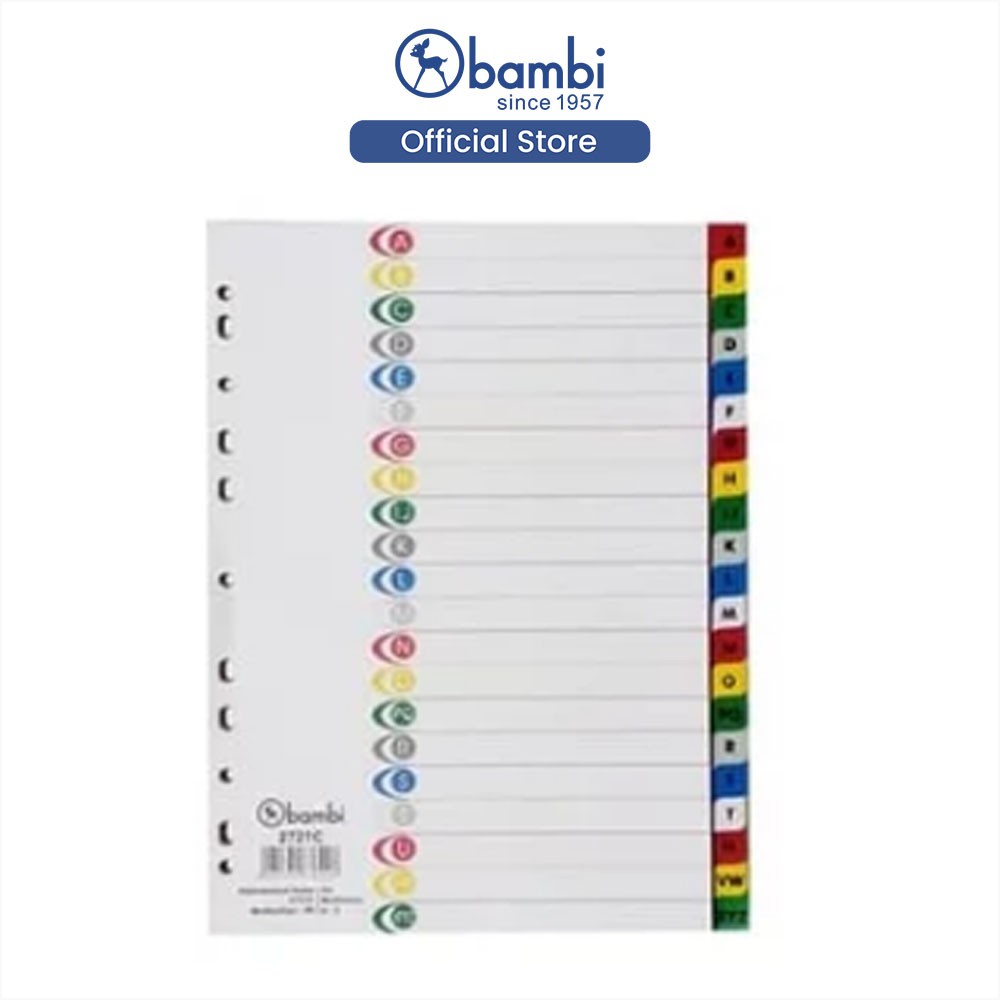 Jual Bambi Isi Binder A4 Divider & Indexes Pembatas Kertas Binder Edisi ...