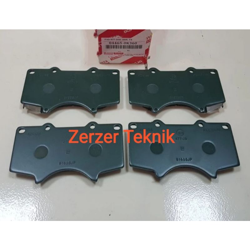 Jual BRAKEPAD FORTUNER VRZ 2,4CC HILUX REVO 2016 UP P/N 04465-0K360 ...