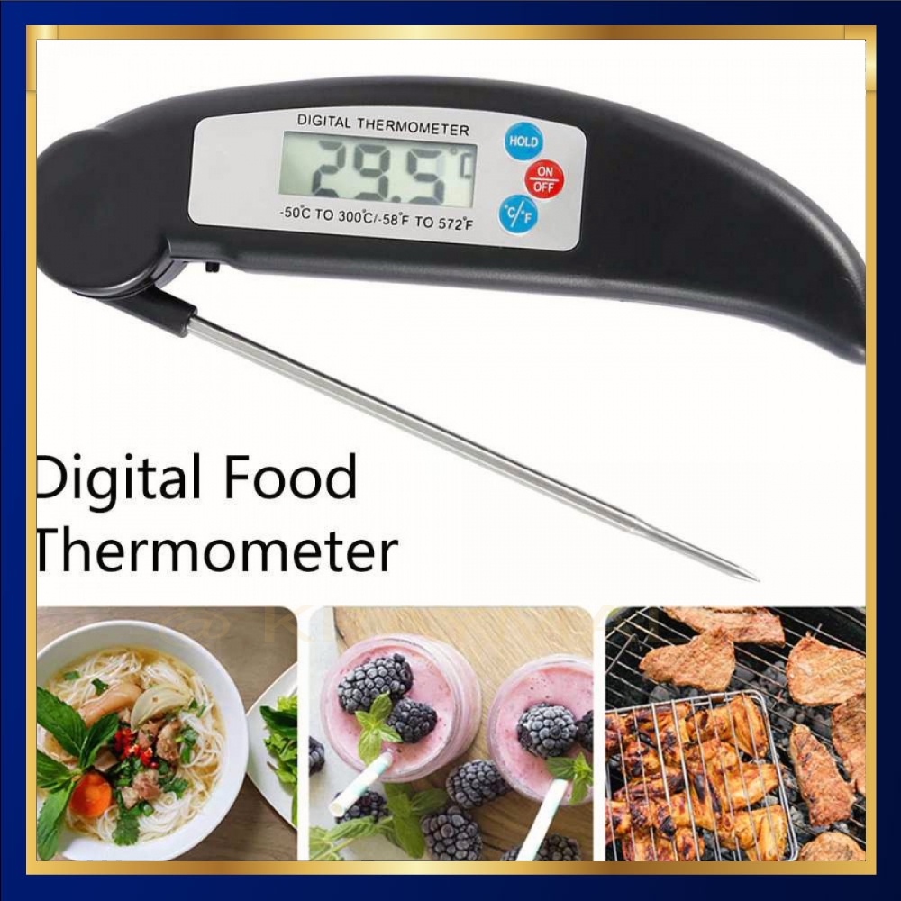 Jual Digital Food Thermometer Meat BBQ Foldable Probe DP188 | Shopee ...
