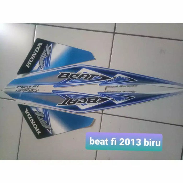 Jual stiker body/striping body honda beat fi biru | Shopee Indonesia