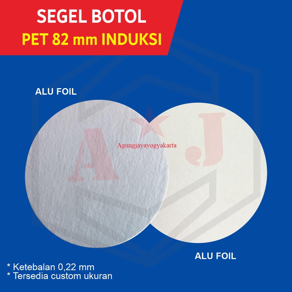 Jual Seal Alumunium PET D 80 mm Induksi/D 82 mm/D 87 mm/ Seal Pet/Seal ...