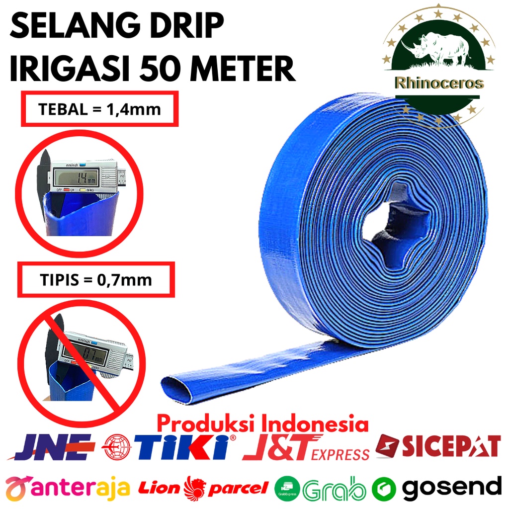 Jual Selang Drip 50 Meter Selang Irigasi Tebal Selang Sawah Hidroponik ...