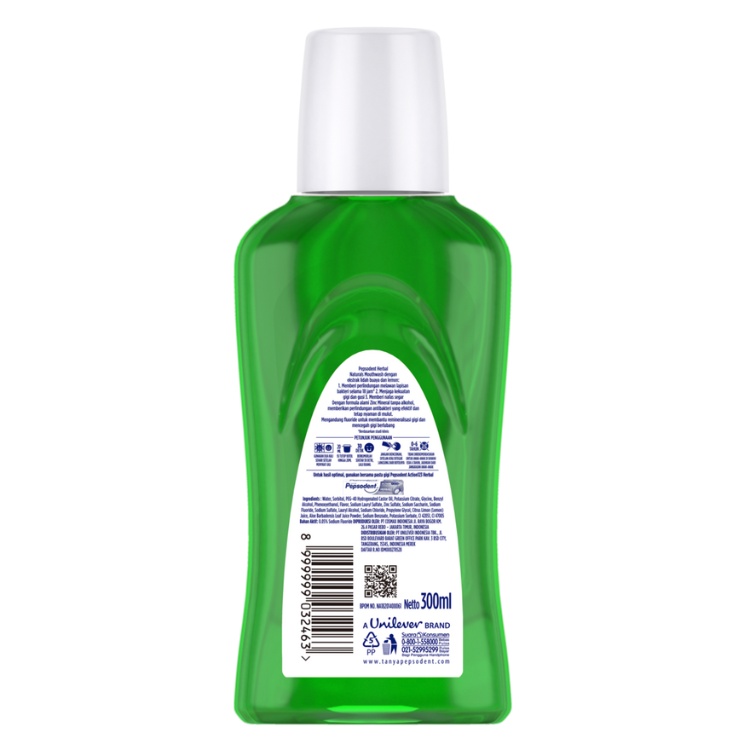 Jual Pepsodent Mouthwash Expert Protection Herbal Natural 300 ml ...