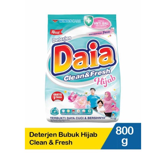 Jual Daia Detergent Bubuk Hijab Clean & Fresh 800g | Shopee Indonesia