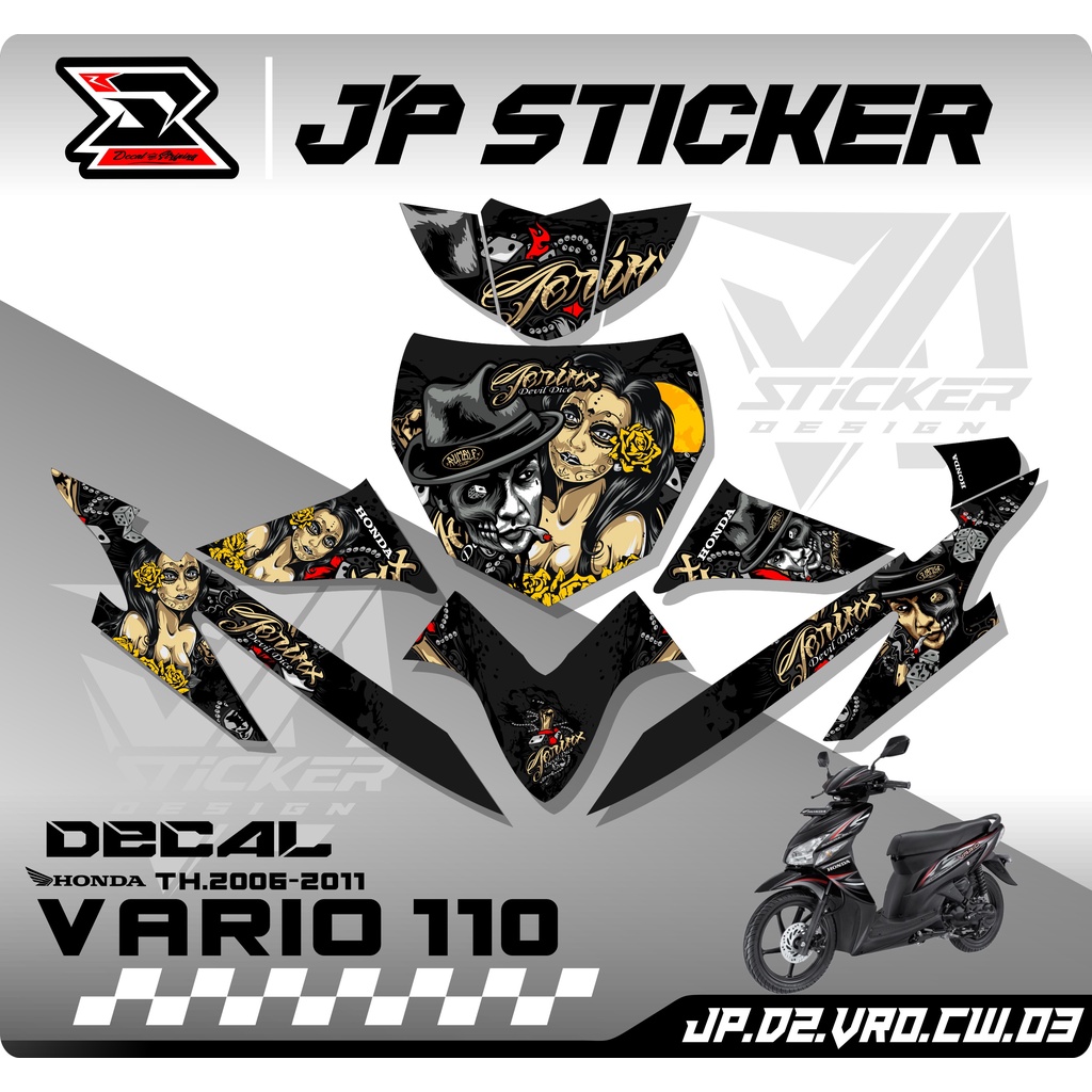 Jual VARIO STICKER DECAL FULL BODY VARIO 110 CW - STICKER STRIPING ...