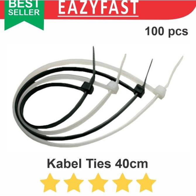 Jual Cable Kabel Ties 40cm 400mm Nylon Tali Ikat Sabuk Kunci Klip Lock ...
