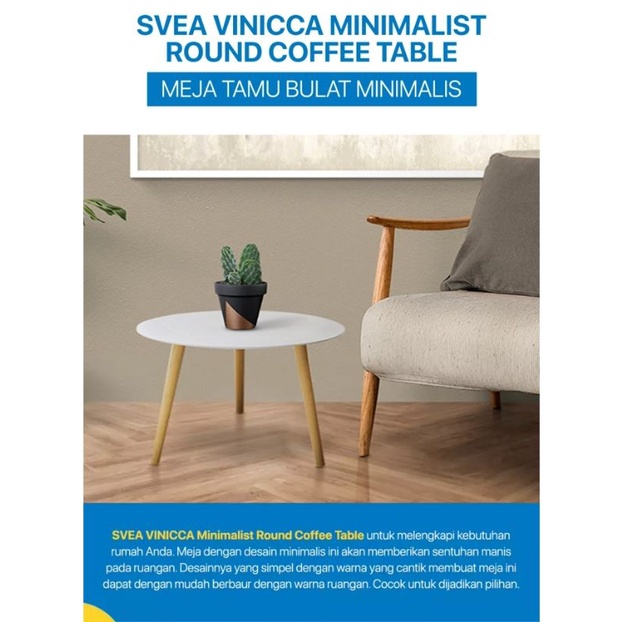 Jual SVEA VINICCA G-13 Minimalist Round Table - Meja Bulat Minimalis ...