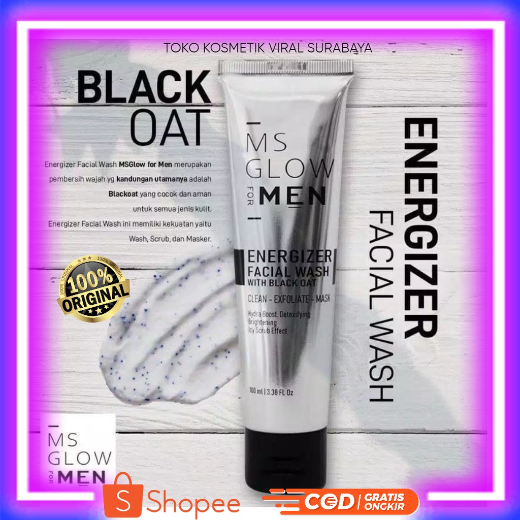 Jual Facial Wash Ms Glow Men / Ms Glow For Men / SABUN MUKA PRIA ...