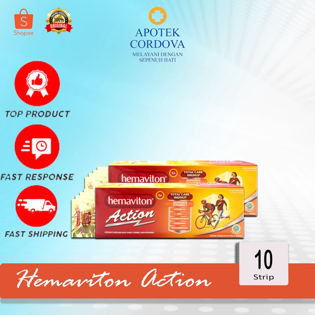Jual Hemaviton action total care 1 strip 5 tablet - triple action ...