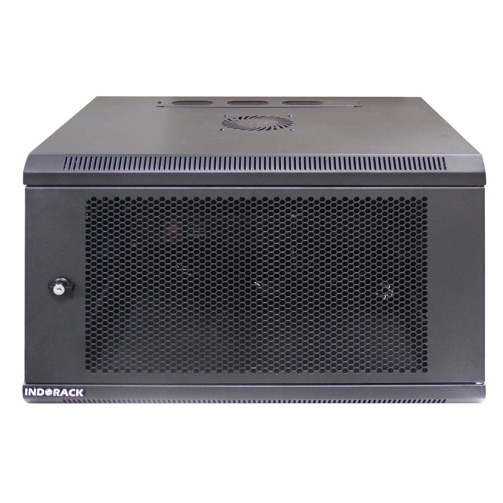 Jual INDORACK Wallmount Rack 6U Depth 450mm Perforated/Single Door Rak ...