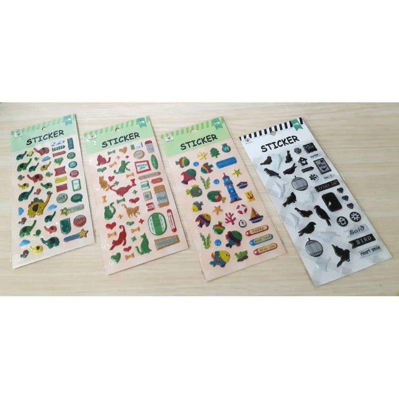 Jual Stiker Sticker animal binatang ikan kucing gajah burung, sticker ...