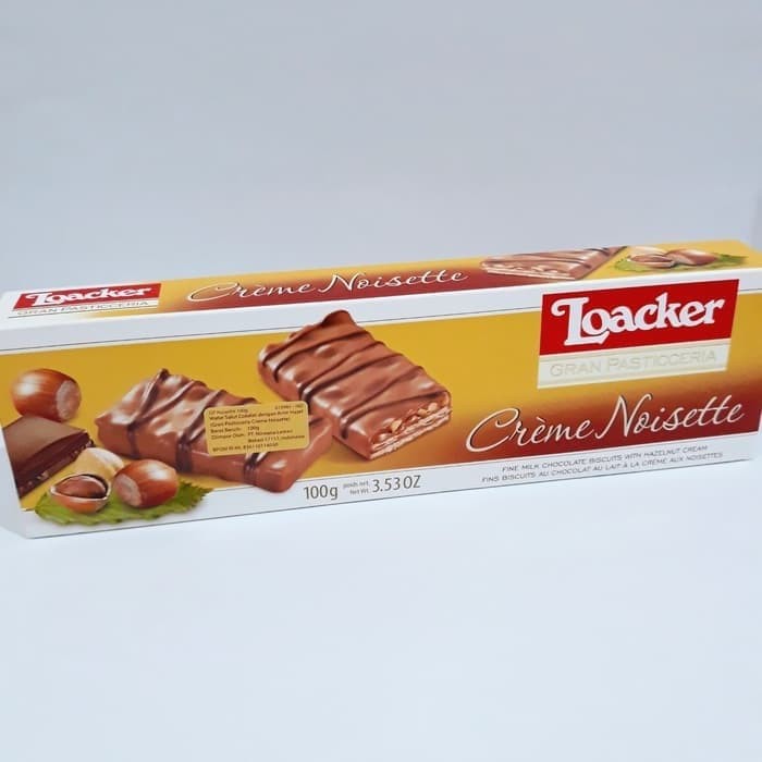 Jual Star Wafer Loacker Gran Pasticceria Hazelnut Cream 100gr / Snack ...