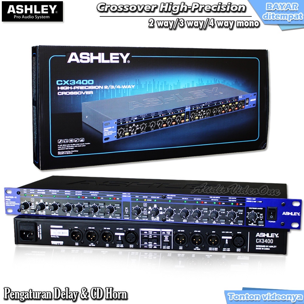 Jual Crossover Ashley CX3400 With Limiters Stereo 2 Way 3 Way Mono 4 ...