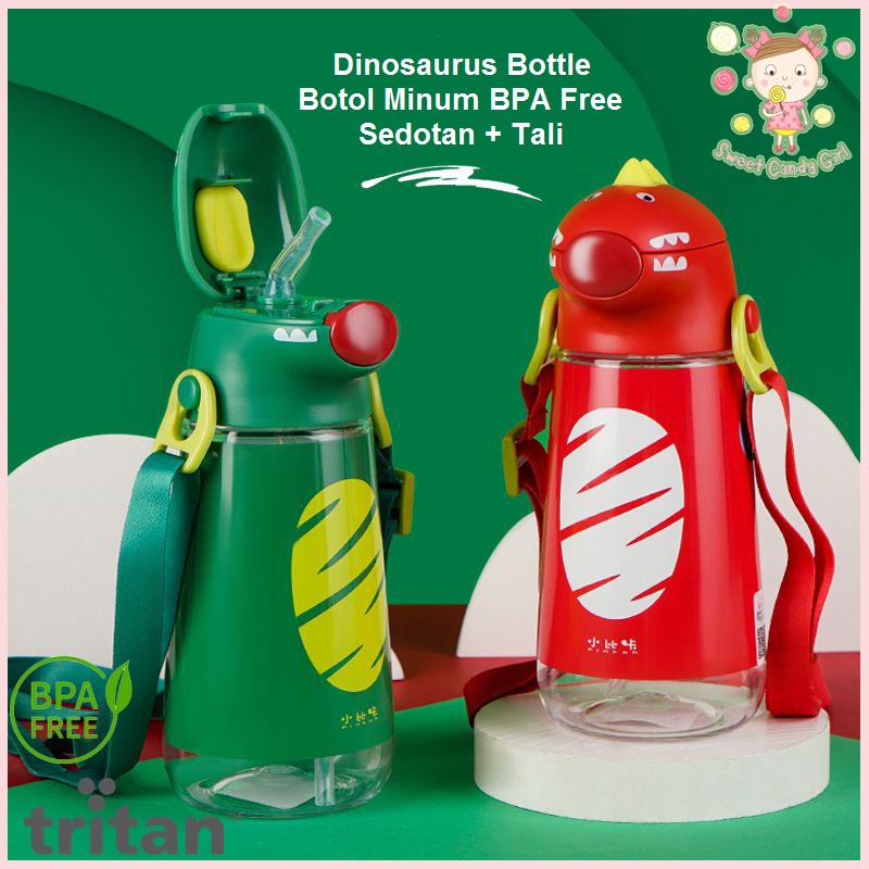 Jual BOTOL MINUM SEDOTAN ANAK PINKAH KARAKTER DINO DINOSAURUS DENGAN ...