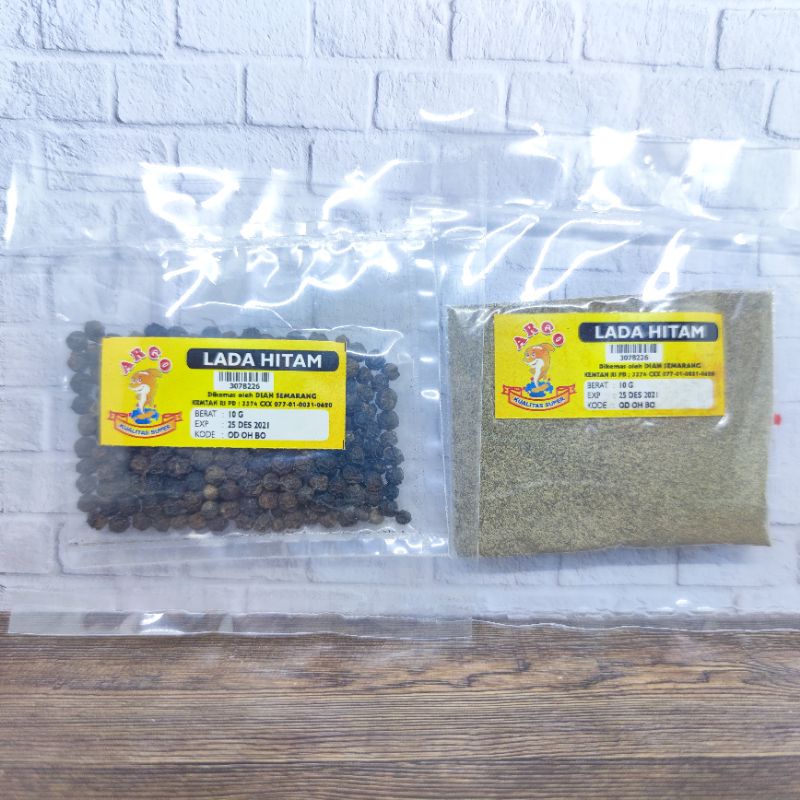 Jual Lada Hitam Biji / Bubuk Argo 20gr / 50gr Merica Merico Mrica Mrico ...