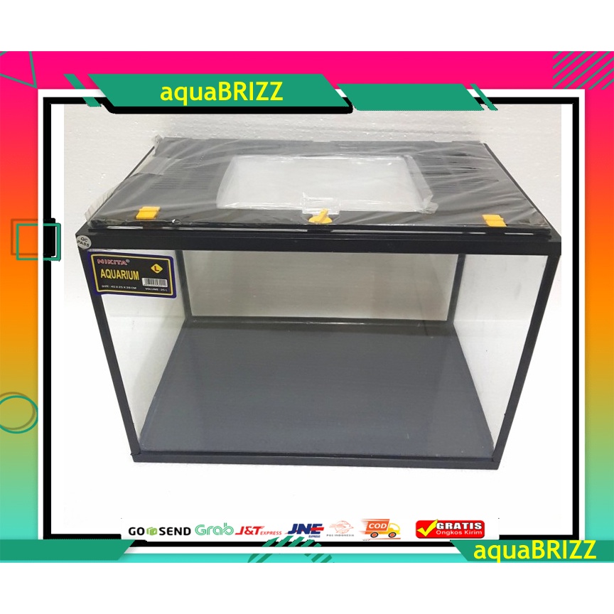 Jual AQUARIUM NIKITA / ARMADA / AQUARIUM AKRILIK / AKUARIUM REPTIL SIZE L PLUS TUTUP MIKA ...