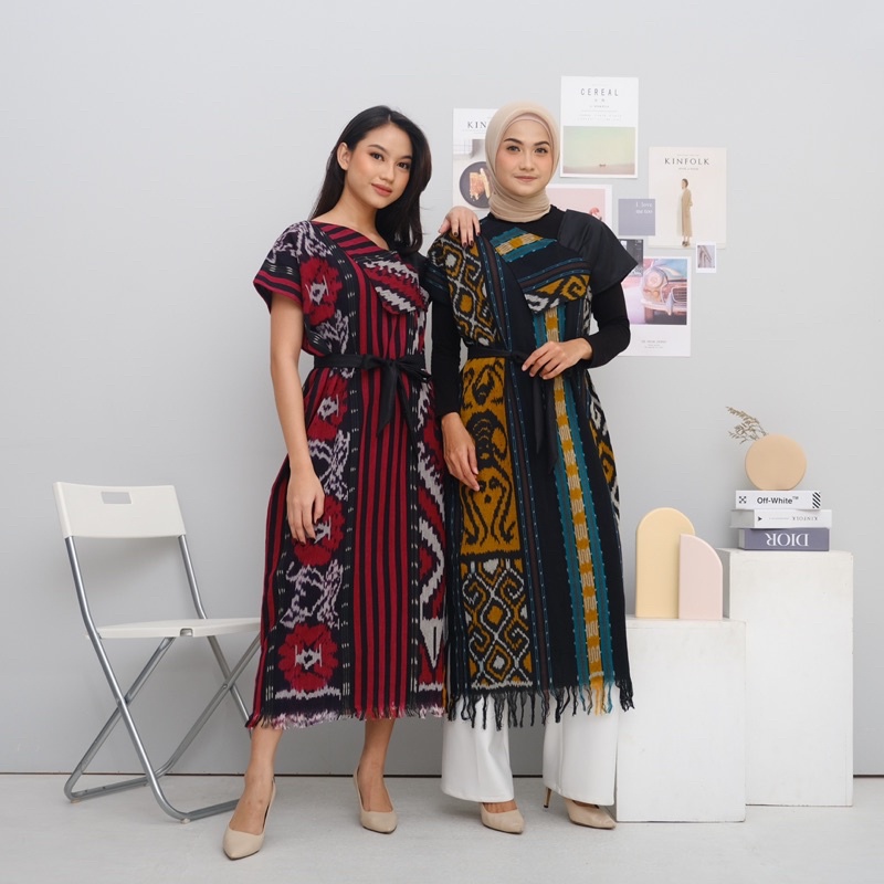 Jual KEISHAN.ID - AURORA DRESS tenun wanita asli sumba toraja jepara handmade gaun pesta dress ...