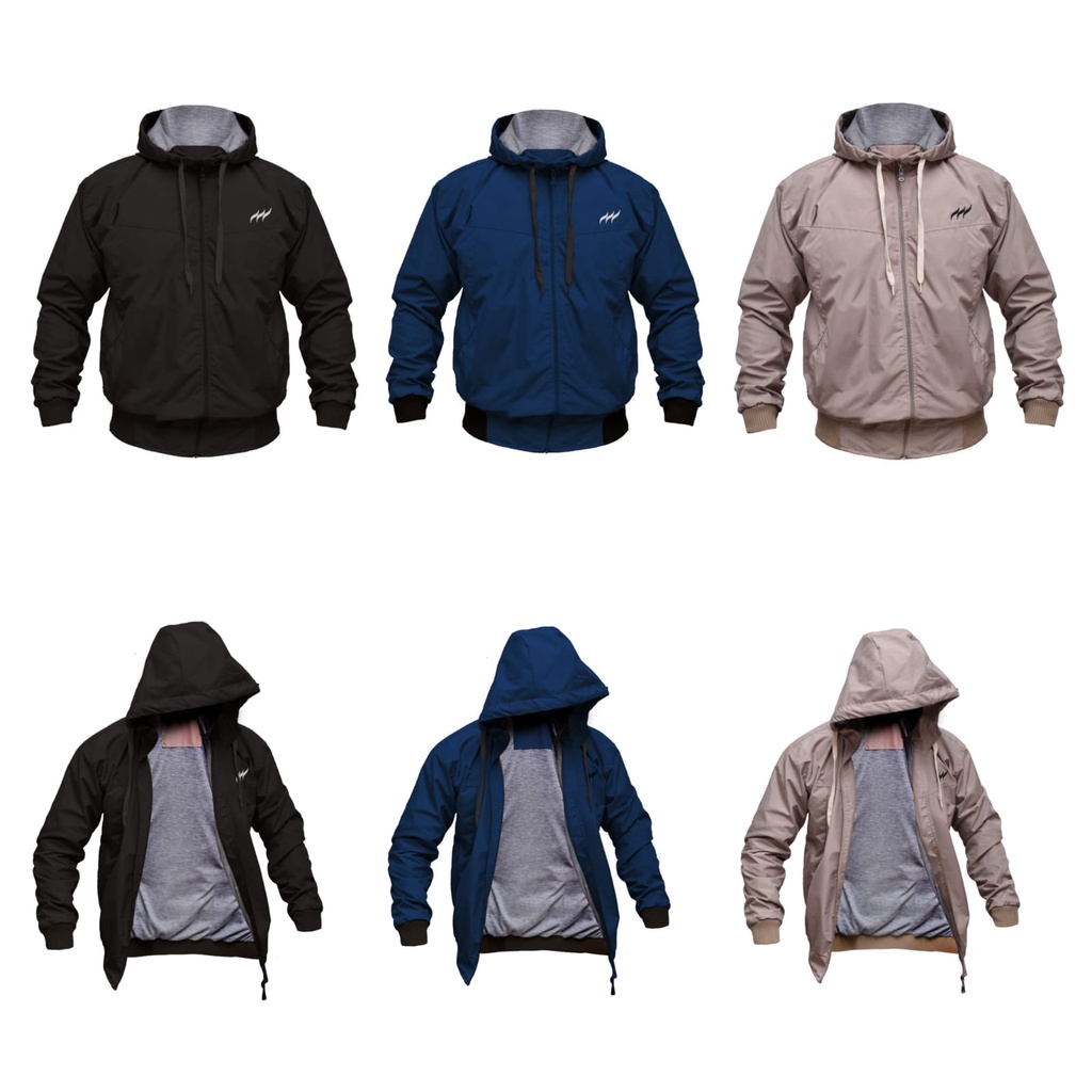Jual Jaket Kasual Pria BKRS 029 Jaket Parasut / Jaket windproof | Shopee Indonesia