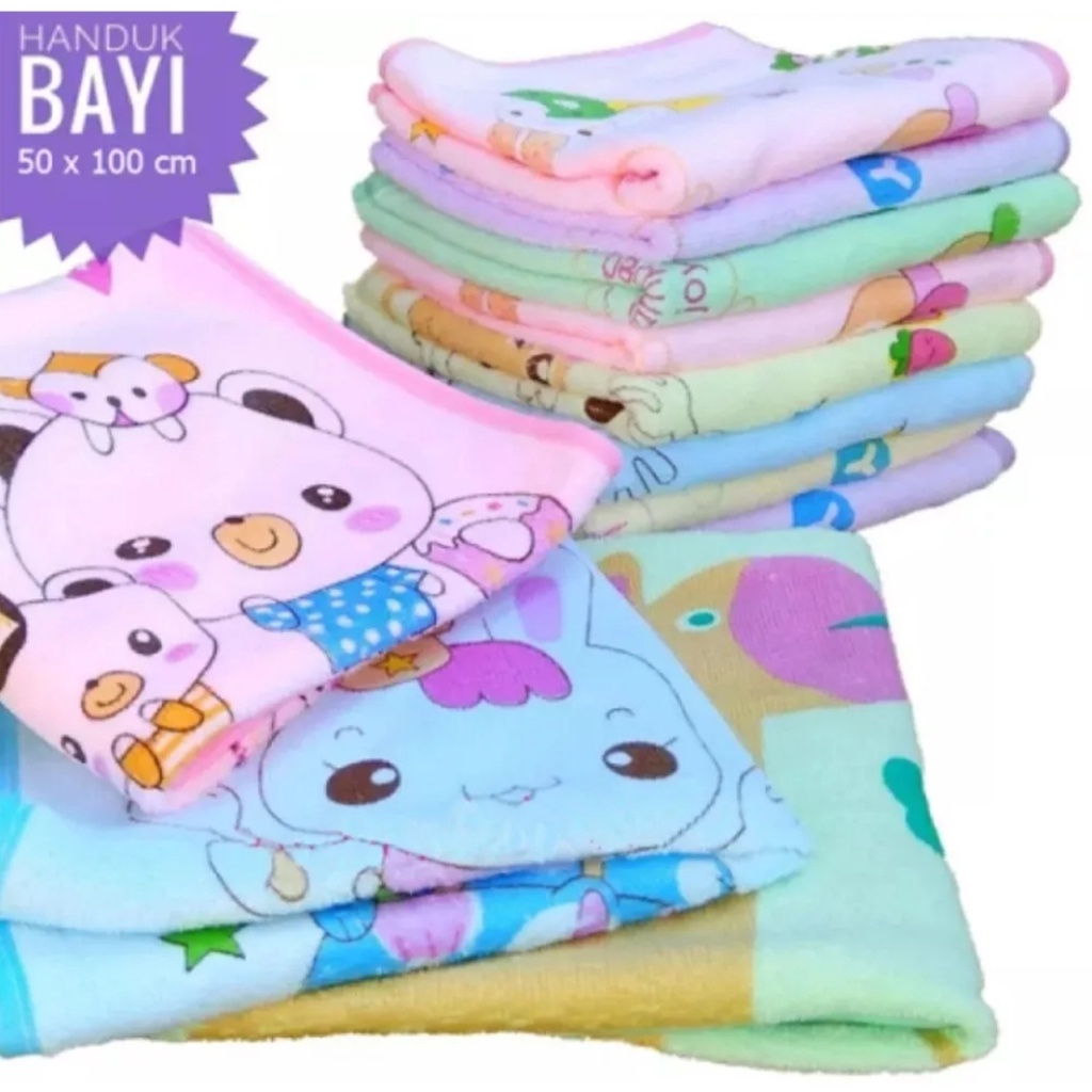 Jual Handuk Bayi Lembut & Halus Baru Lahir Uk 50x100 Murah / Handuk ...